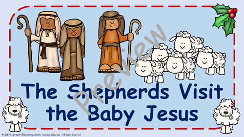 Christmas story presentation - The shepherds visit Jesus | Teaching ...