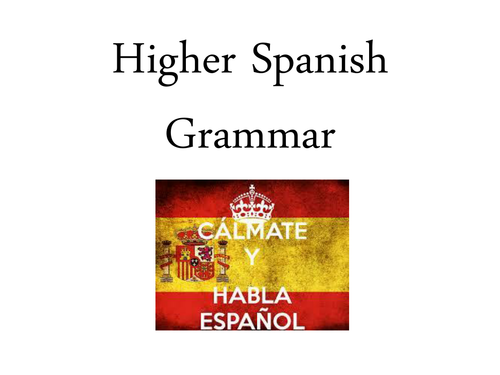 Spanish Grammar Powerpoint | Teaching Resources