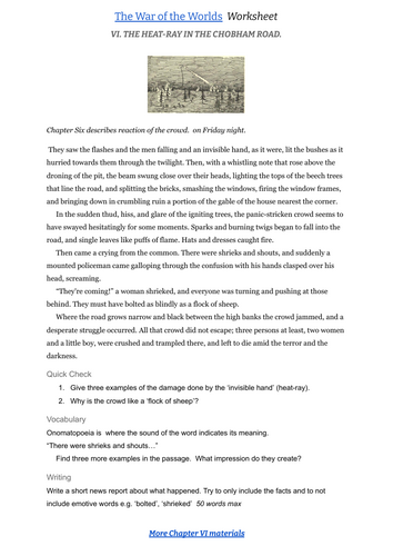 The War of the Worlds - Lesson Materials | Teaching Resources