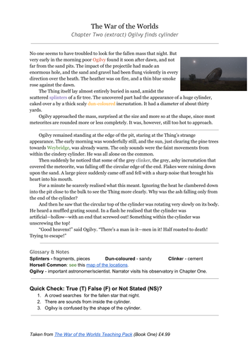 The War of the Worlds - Lesson Materials | Teaching Resources