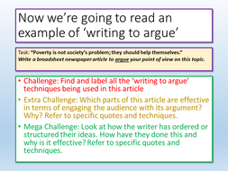 Writing to Argue | Teaching Resources