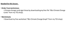 Global Warming and Climate Change Year 8 Lesson PowerPoint (KS3 8Ee ...