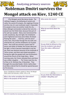 3 Primary sources: The Mongol Expansion | Teaching Resources