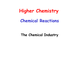 Higher chemistry | Teaching Resources