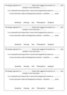 KS3 Creation - The Design Argument | Teaching Resources