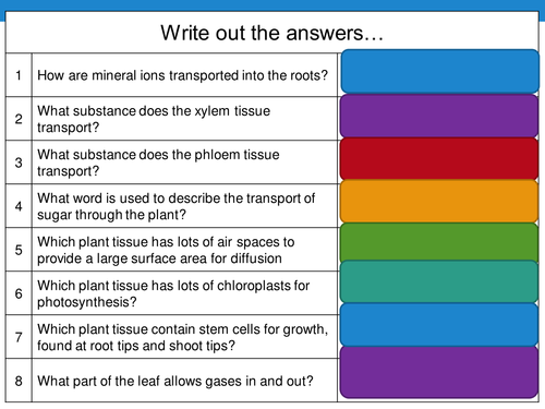 New 9-1 GCSE AQA Biology B4 Evaporation and Transpiration | Teaching ...