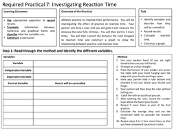 AQA GCSE: B10 The Human Nervous System: L4 Investigating Reaction Time ...