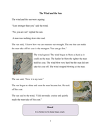 Aesop's Fables: The Wind and the Sun | Teaching Resources