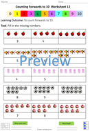 Counting to 10: PowerPoint Lesson and Worksheets | Teaching Resources
