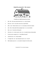 GCSE FRENCH: French possessive adjectives worksheet - La maison ...