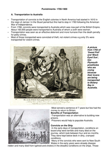 Lesson 14 - Punishments 1700-1900- Edexcel 9-1 Crime and Punishment ...