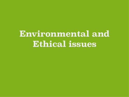 IGCSE Business Studies - Ethics in Business | Teaching Resources