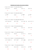 Substitution worksheet | Teaching Resources