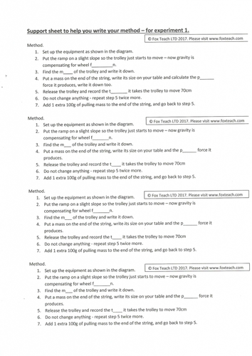 Required Practical - Acceleration. Force, Mass, Acceleration. F=Ma ...