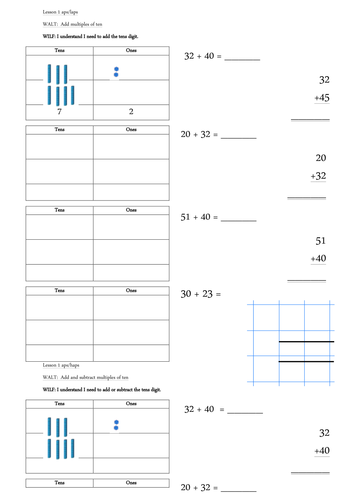 Year 2 Maths Block 2 Addition and Subtraction White Rose Planning and ...