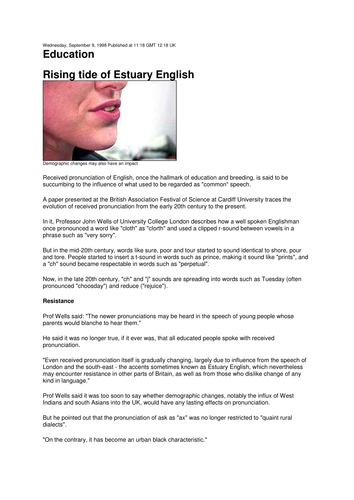 A-level English Lang OCR Topical Issues Ghetto Grammar - Should slang ...