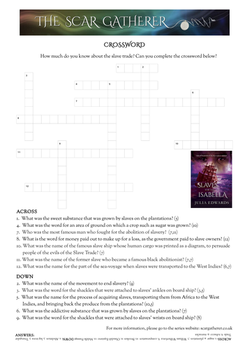 Slave Trade crossword and word search | Teaching Resources