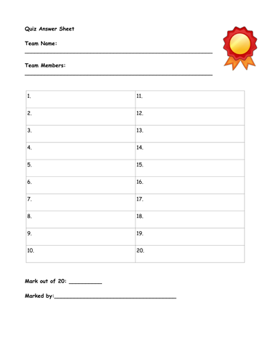 Black History Quiz | Teaching Resources