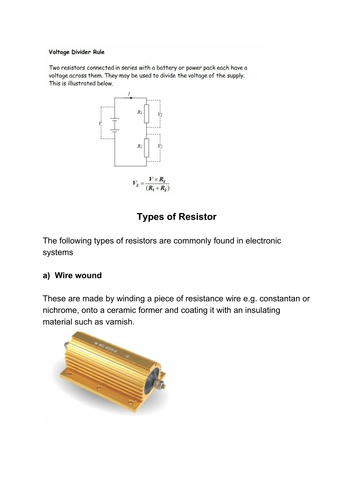 GCSE Electronics Notes | Teaching Resources