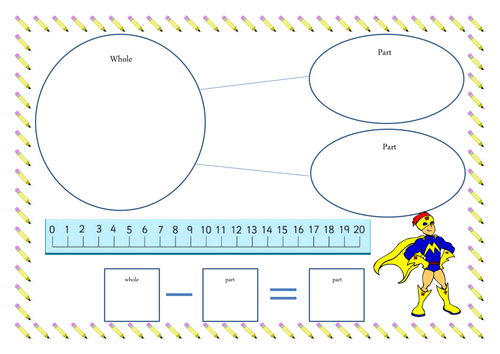Part part whole addition subtraction mats ks1 | Teaching Resources