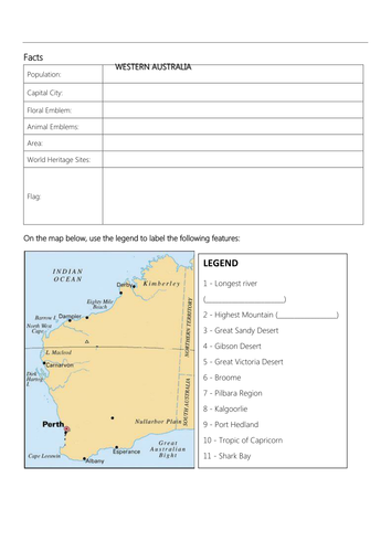 Australia - Geography worksheets and activities | Teaching Resources