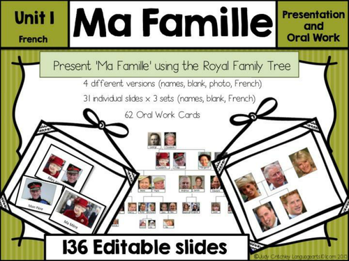 La Famille - Present The Family (French) | Teaching Resources