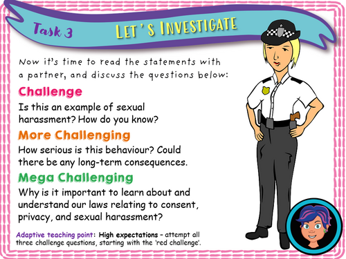 Sexual Harassment Introduction PSHE | Teaching Resources