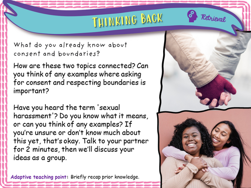 Sexual Harassment Introduction PSHE | Teaching Resources