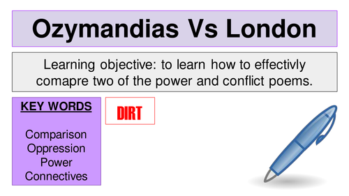 Ozymandias Power and conflict AQA GCSE | Teaching Resources