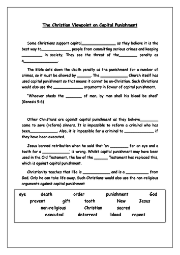 Religious Attitudes to Capital Punishment | Teaching Resources