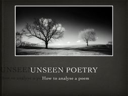 Unseen Poetry | Teaching Resources
