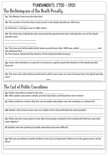 End of Public Execution & Bloody Code - Crime & Punishment - GCSE History Edexcel - Lesson 18 ...