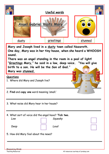 Year 1 Christmas story comprehension | Teaching Resources