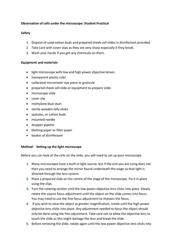 AQA 9-1 B1.1 The world of microscopes lesson | Teaching Resources