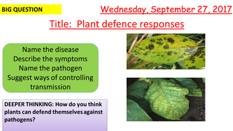 Plant defence and response | Teaching Resources