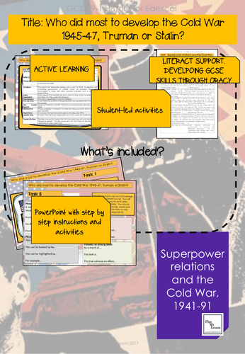 Edexcel GCSE Superpower Relations & Cold War L8 'Who did most to ...