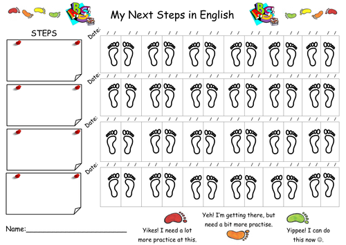 Next Steps Self Assessment Sheet. | Teaching Resources