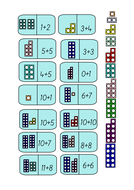 Numicon Dominoes Additon Facts to 20 and Whiteboard Activity | Teaching ...