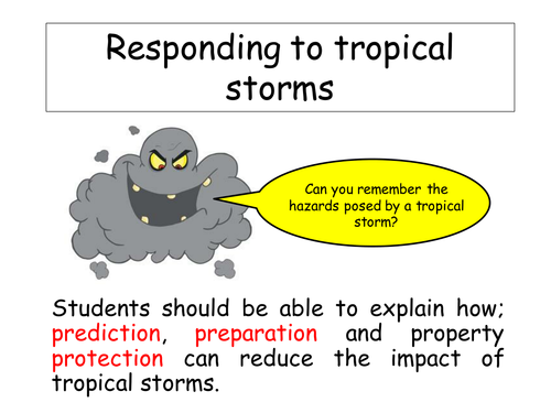 Tropical storm mitigation, Reducing the damage from tropical storms ...