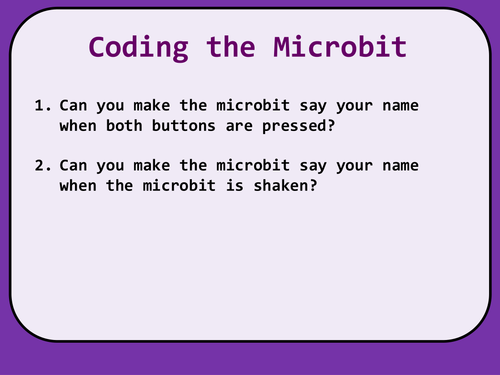 Microbit Introduction Lesson | Teaching Resources