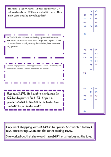 Add Whole Numbers With More Than 4 Digits Including Using Formal