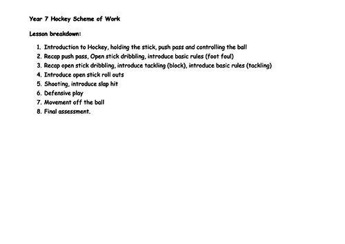 Hockey Schemes of Work Bundle (Years 7-11 and GCSE) | Teaching Resources