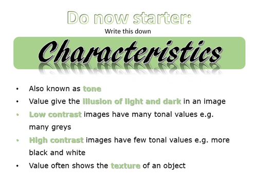 Elements of Art_Tone Value | Teaching Resources