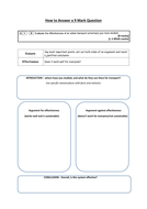 AQA GCSE Geography 9 marker worksheets | Teaching Resources