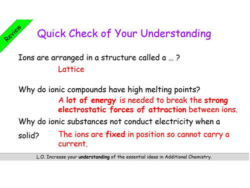 Chemistry Key Concepts Revision, GCSE | Teaching Resources