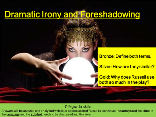 Blood Brothers: Dramatic Irony and Foreshadowing in Act 1 | Teaching ...