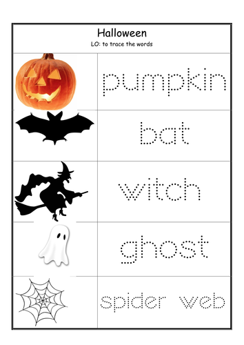 Halloween. Spanish and English writing and reading + Repeating Patterns ...