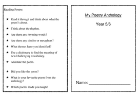 Poetry Anthology Upper KS2 | Teaching Resources