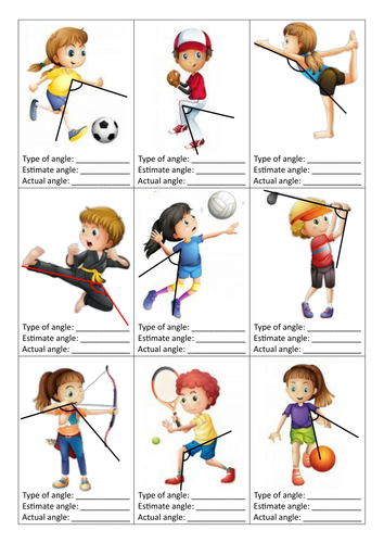 Angles in Sport - Measure and Estimate | Teaching Resources
