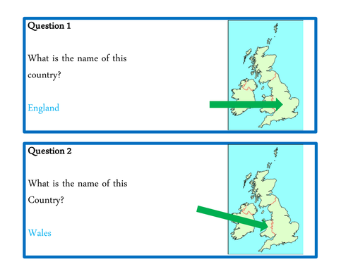 United Kingdom Quiz Quiz Trade cards and presentation | Teaching Resources